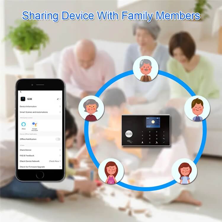 Smart Security Alarm System Kit House home alarm systems wifi gsm ...